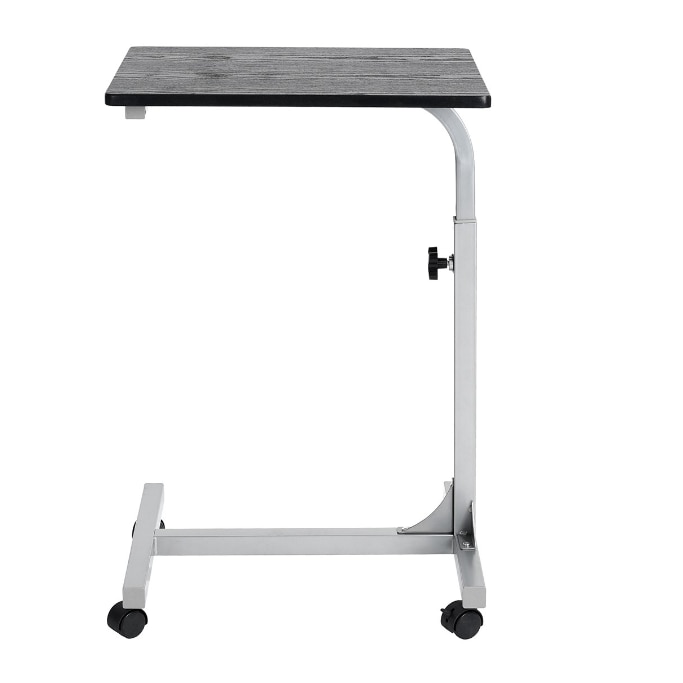 Masa pentru laptop multifunctionala, cadru metalic gri, blat din MDF ...