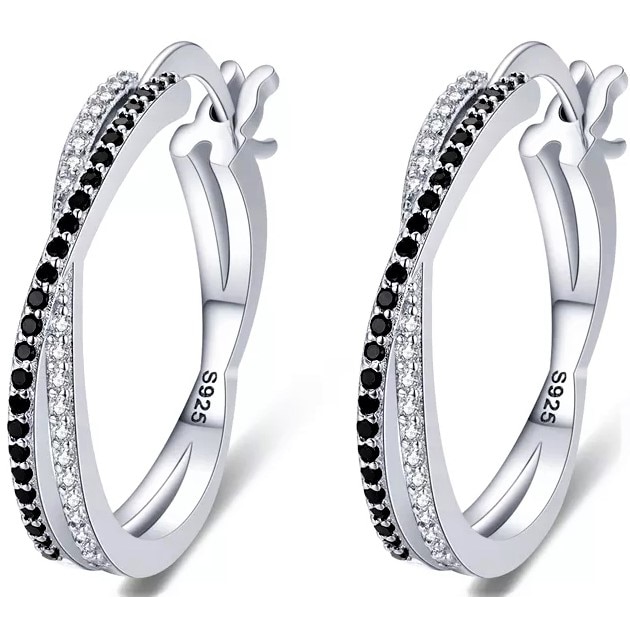 Cercei dama cerc, Mennica Bydgoska, Argint/Pietre zirconiu, Argintiu ...