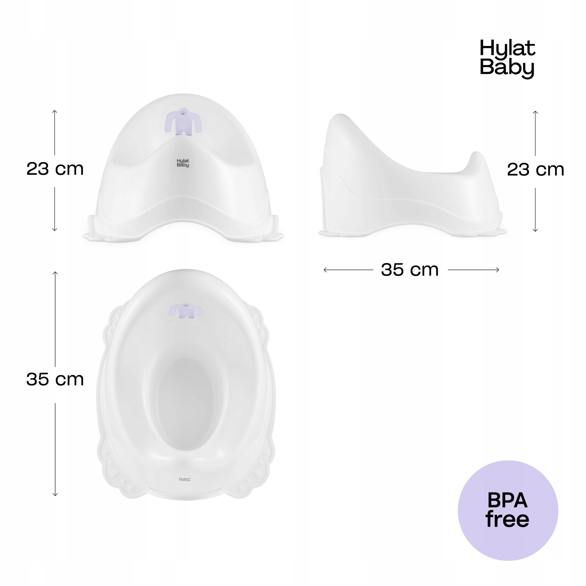 Olita pentru copii, Hylat Baby, Plastic, Alb, 35x30x23cm - eMAG.ro
