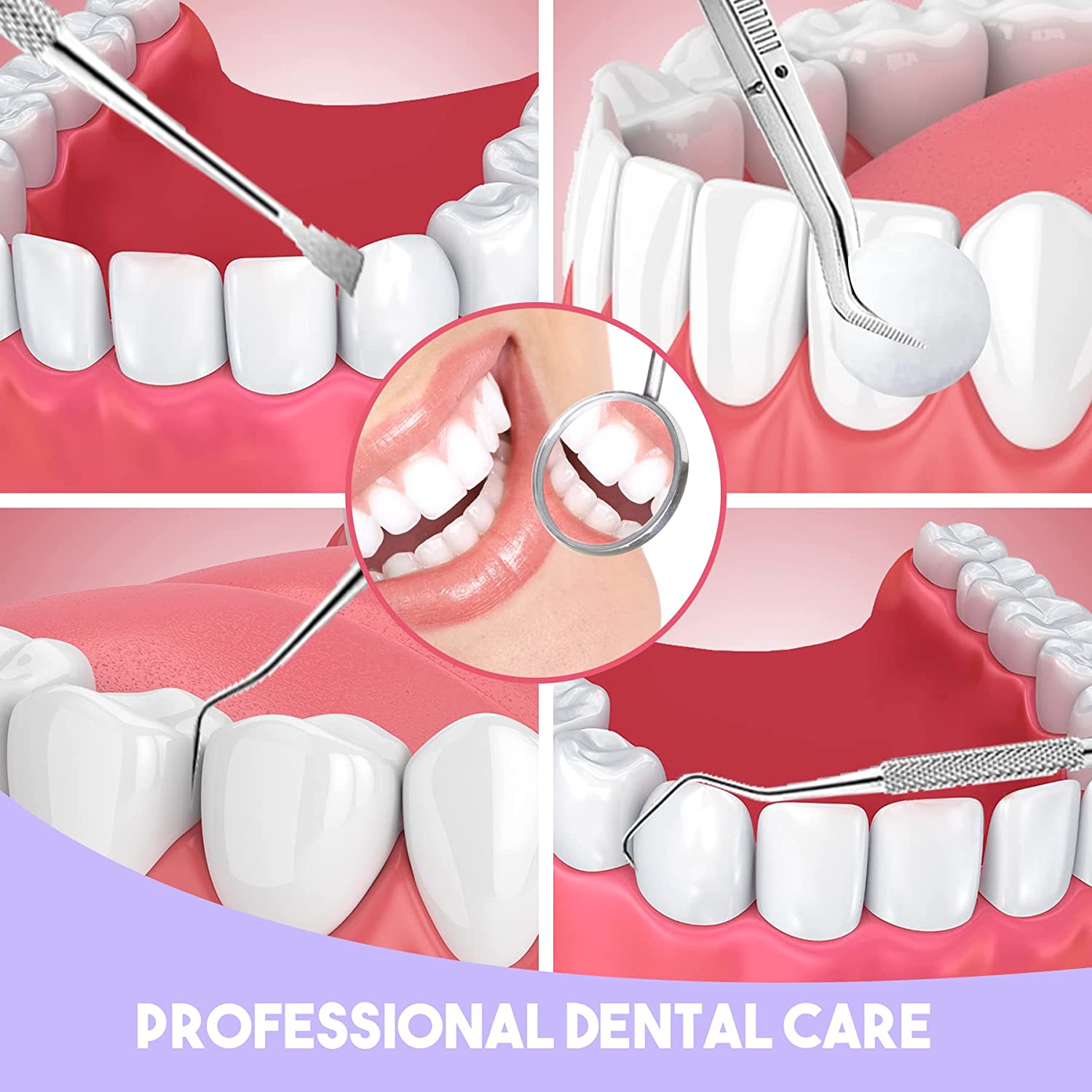 Kit curatare dentara, Darklove, Inox, Cu cutie, Argintiu - eMAG.ro