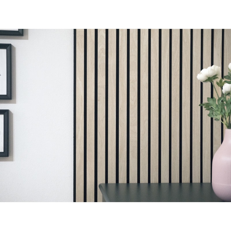 Pachet 2 Panouri decorative, riflaj acustic lemn natur 2400x600x24 mm ...