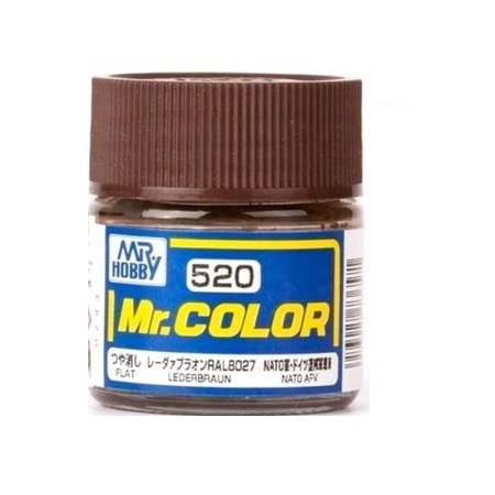 Vopsea email pentru modelism Mr.Hobby Color Lederbraun RAL 8027 matt ...