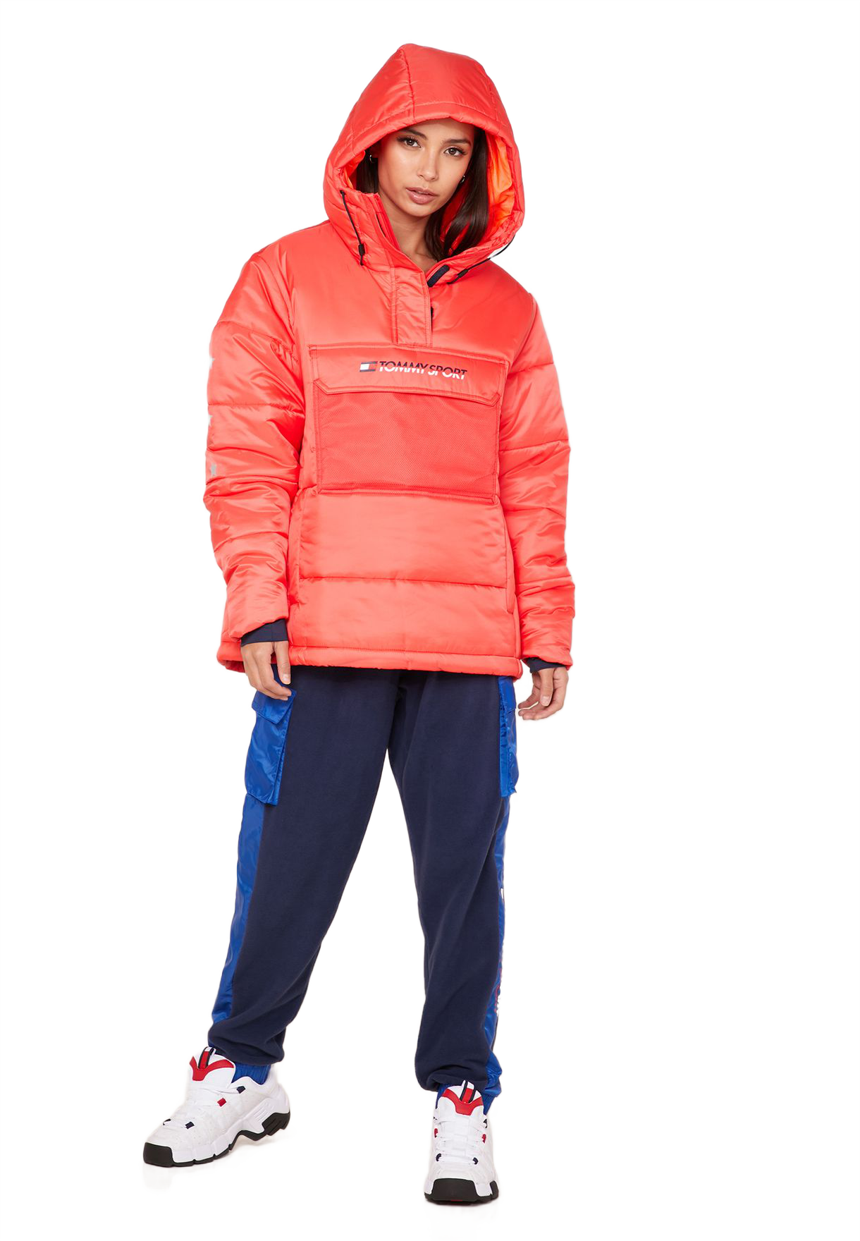 Geaca scurta dame oversize, Tommy Hilfiger, model Block Insulation ...