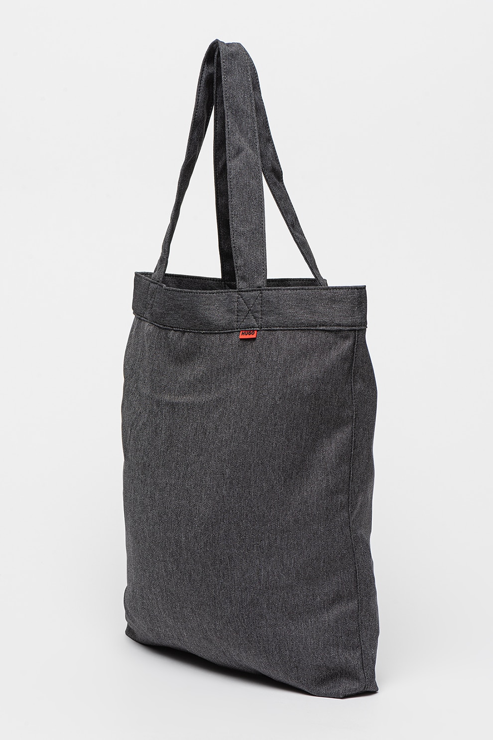 HUGO, Geanta tote cu imprimeu grafic Erik, Gri antracit - eMAG.ro