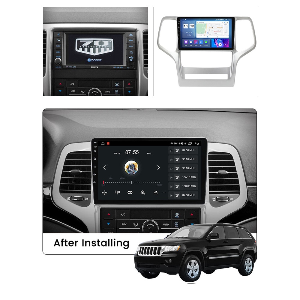 Navigatie dedicata JEEP Grand Cherokee 2010 - 2013, NAVI-IT, Android 13, Wireless Carplay si ...