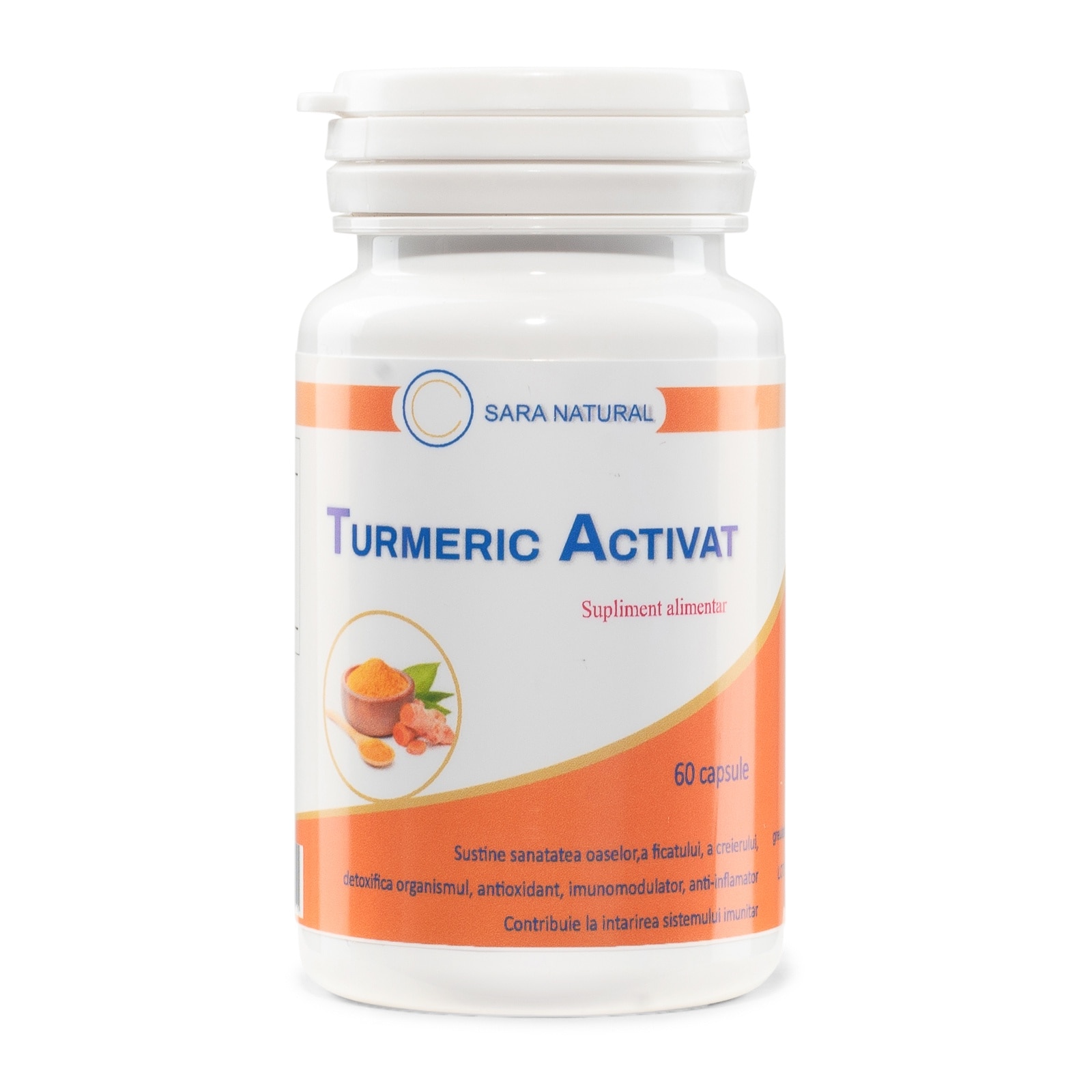 Supliment alimentar Turmeric Activat, 60 capsule, antiinflamator in ...