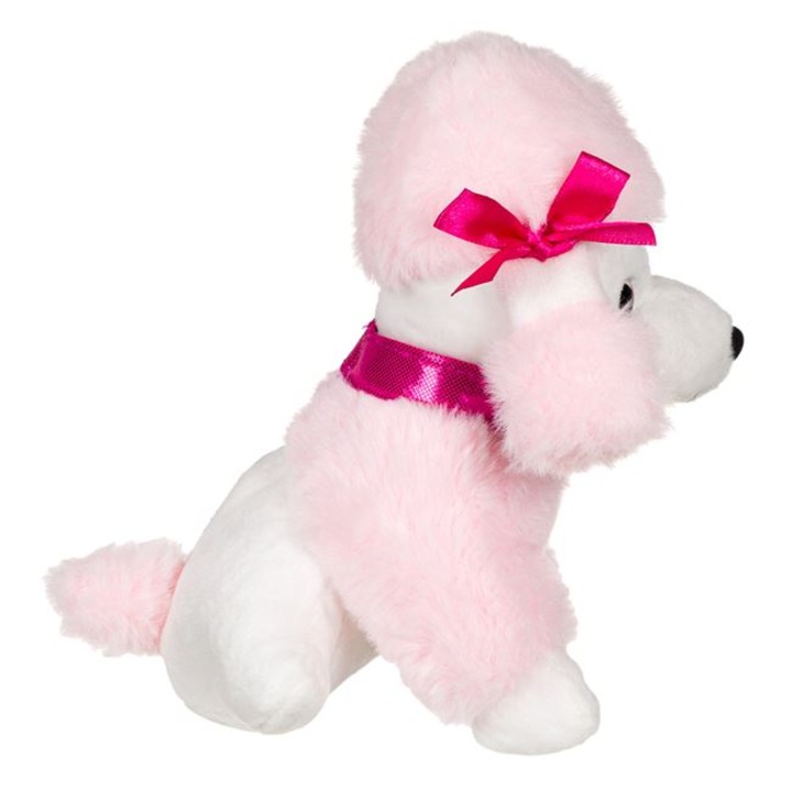 Set 2 Jucarii de plus, catelus 16cm si pisica 14cm, roz, poliester ...