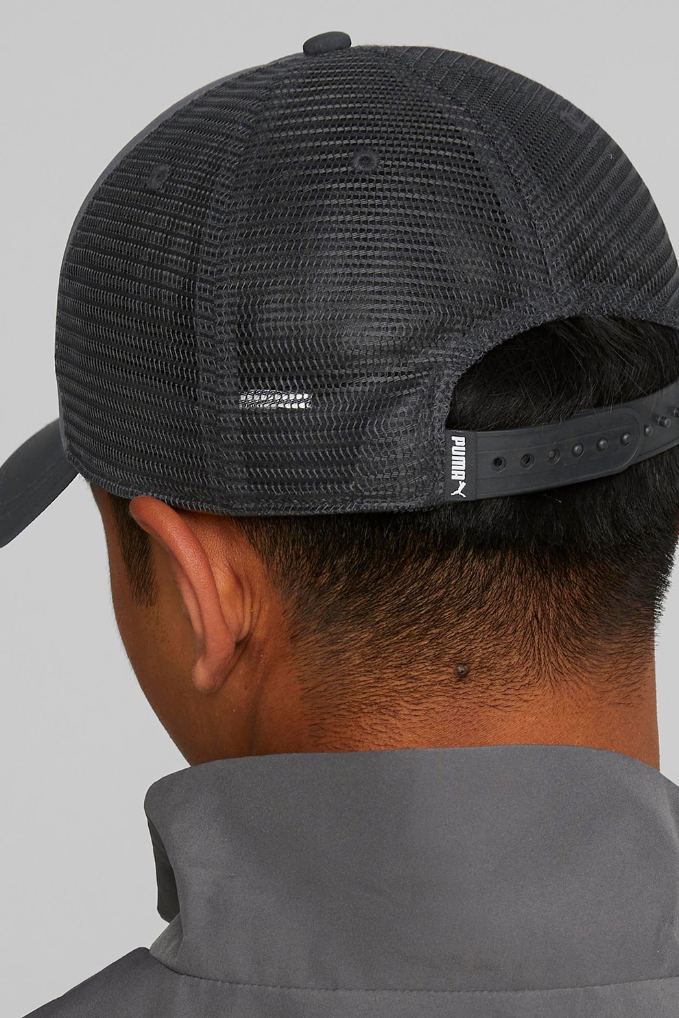 Puma, Sapca de plasa, cu logo, Gri carbune, Negru - eMAG.ro