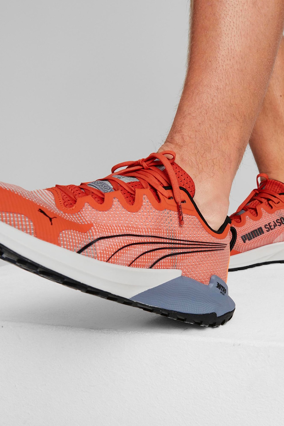 Puma, Fast-Trac Nitro futócipő, Fekete, Mandarinszín, 12 - eMAG.hu