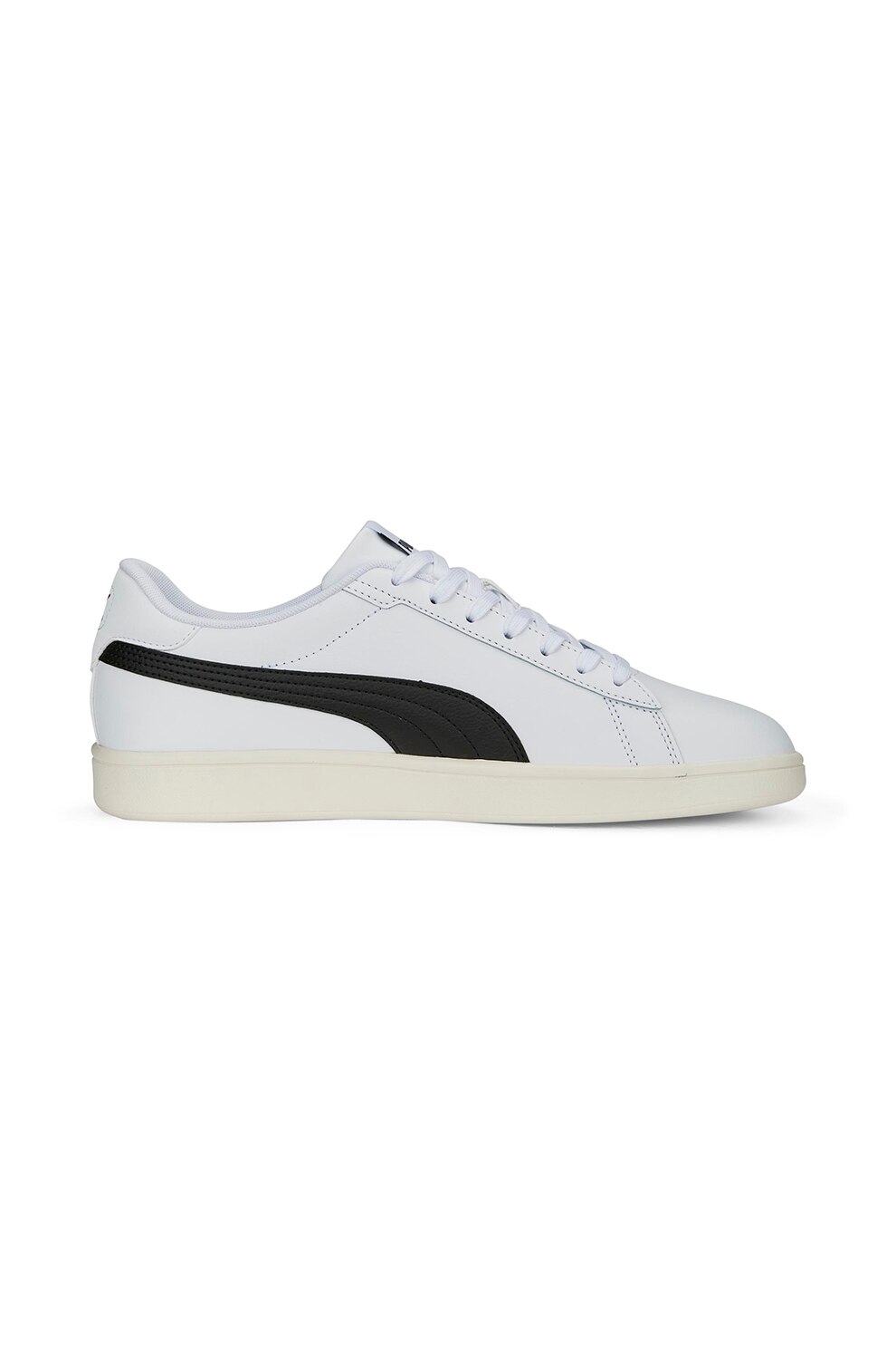 Puma, Pantofi sport de piele ecologica si piele Smash 3.0, Negru, Alb ...
