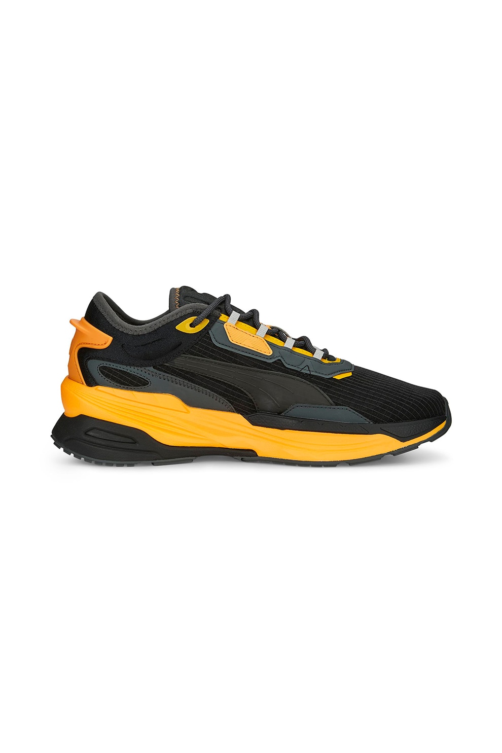 Puma, Pantofi sport colorblock Extent Nitro Tech, Portocaliu pal, Negru ...