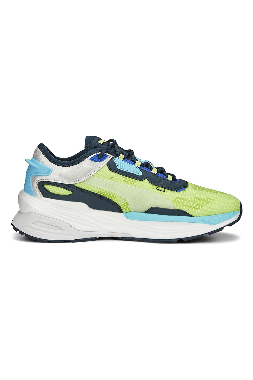 Puma, Pantofi sport colorblock Extent Nitro Tech, Kaki, Albastru marin ...
