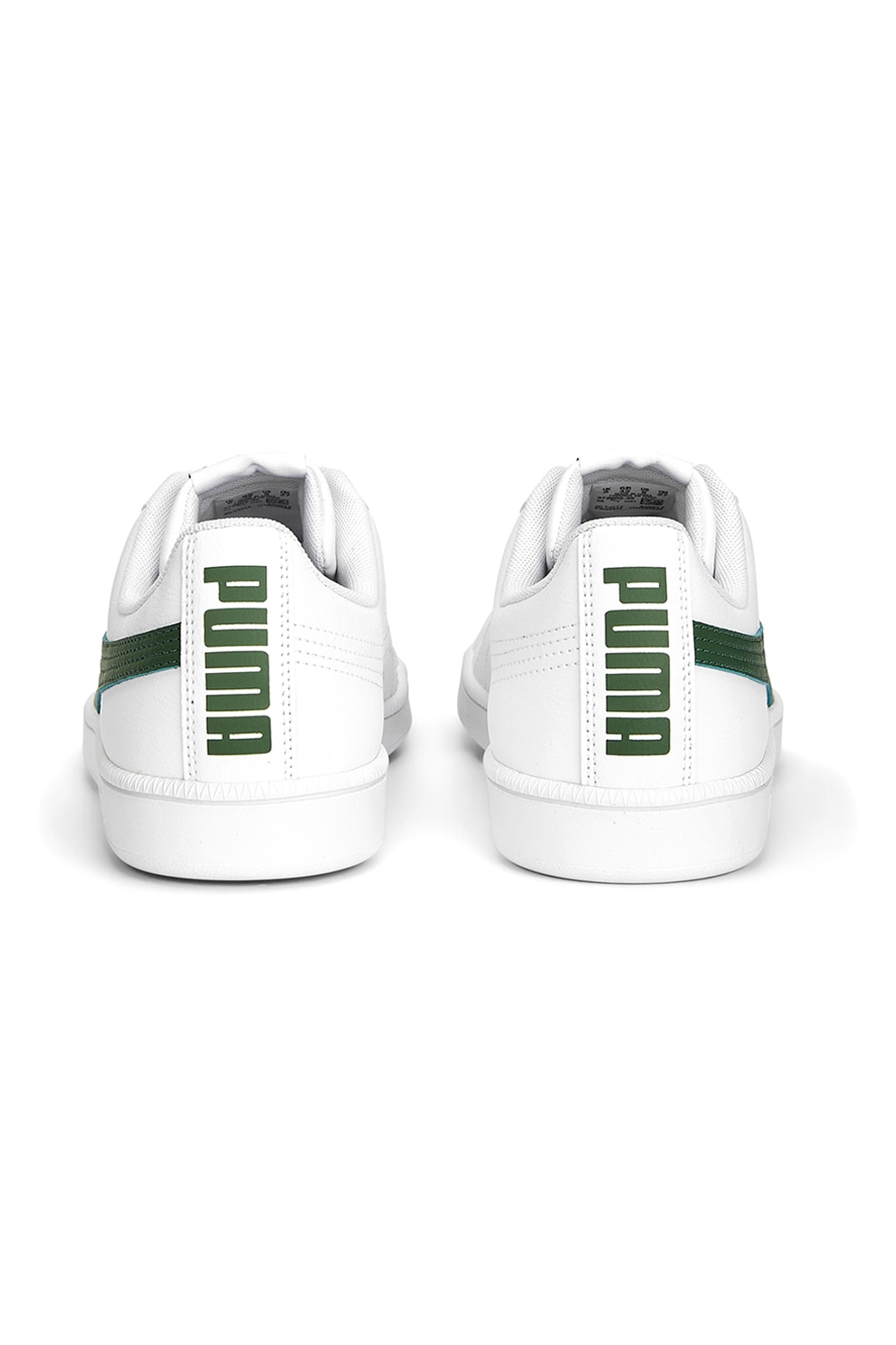Puma, Pantofi sport de piele ecologica Up, Alb, Verde englez, 7 - eMAG.ro