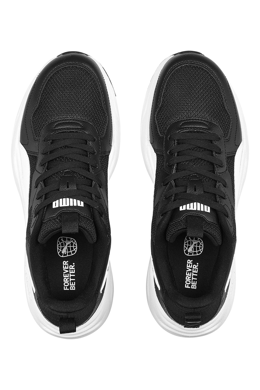 Puma, Pantofi sport cu insertii de plasa Trinity Lite, Negru, Alb, 9 ...