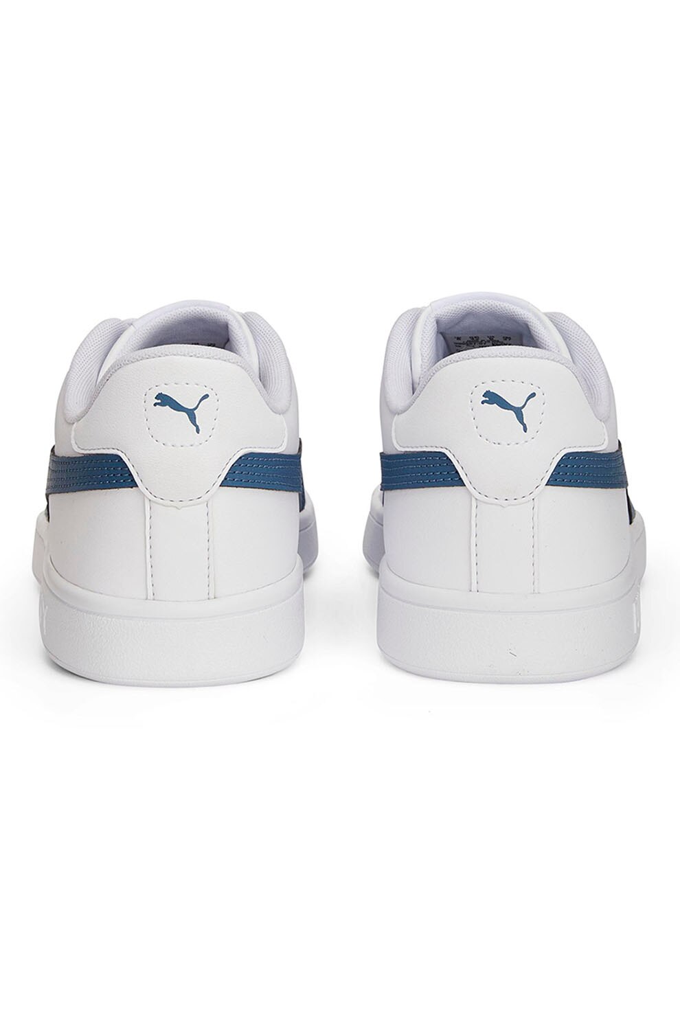 Puma, Pantofi sport de piele ecologica si piele Smash 3.0, Alb ...