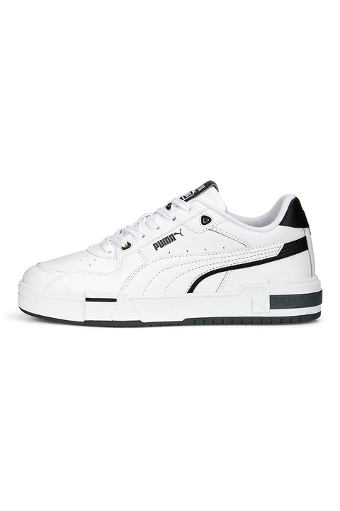 Puma, Pantofi sport din piele si piele ecologica Pro Glitch, Alb, Negru ...