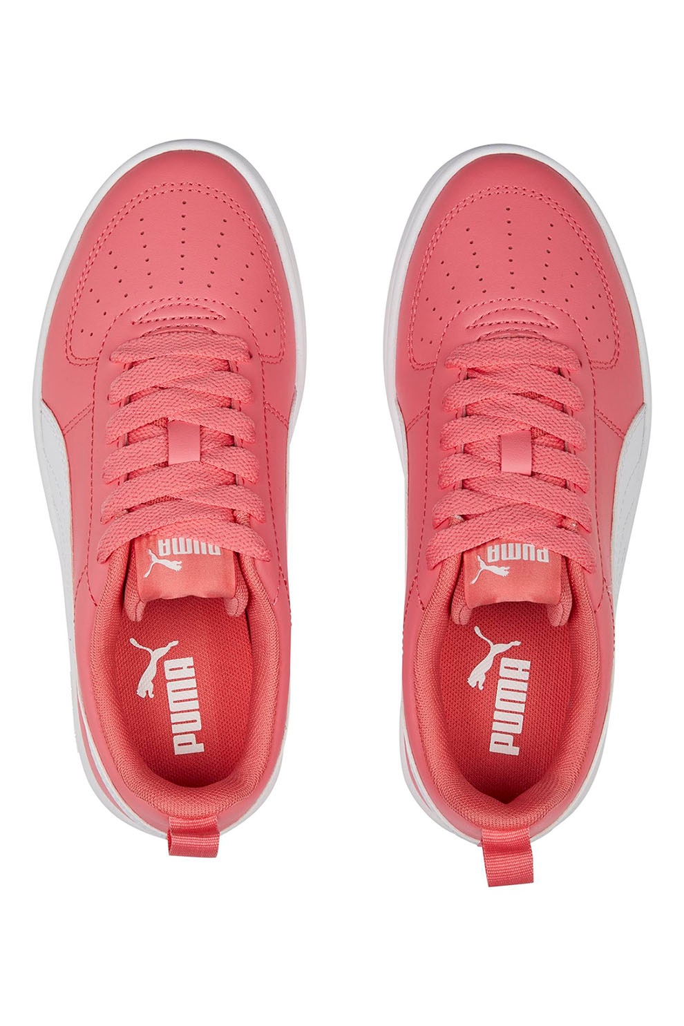 Puma, Pantofi sport din piele ecologica Rickie, Roz, 38 EU - eMAG.ro