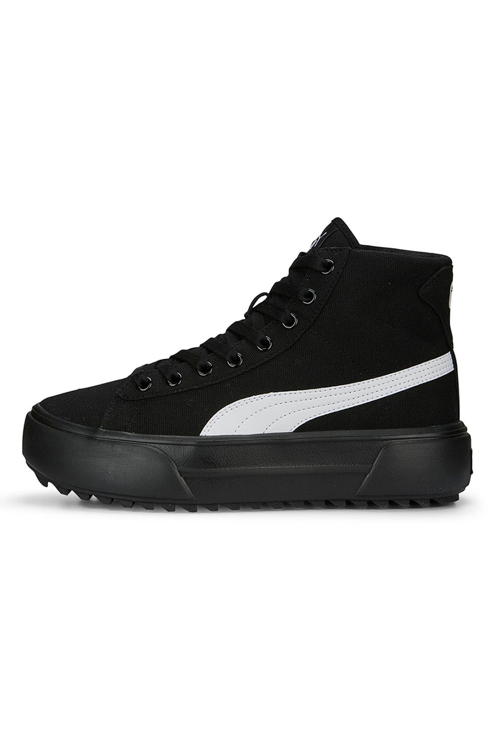 Puma, Pantofi sport inalti din panza cu talpa flatform Kaia, Negru, 3 ...
