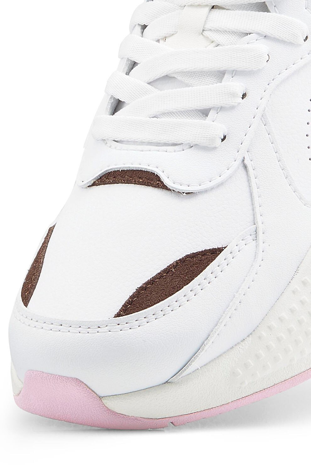 Puma, Спортни обувки RS-X Preppy с цветен блок и перфорации, Бял ...