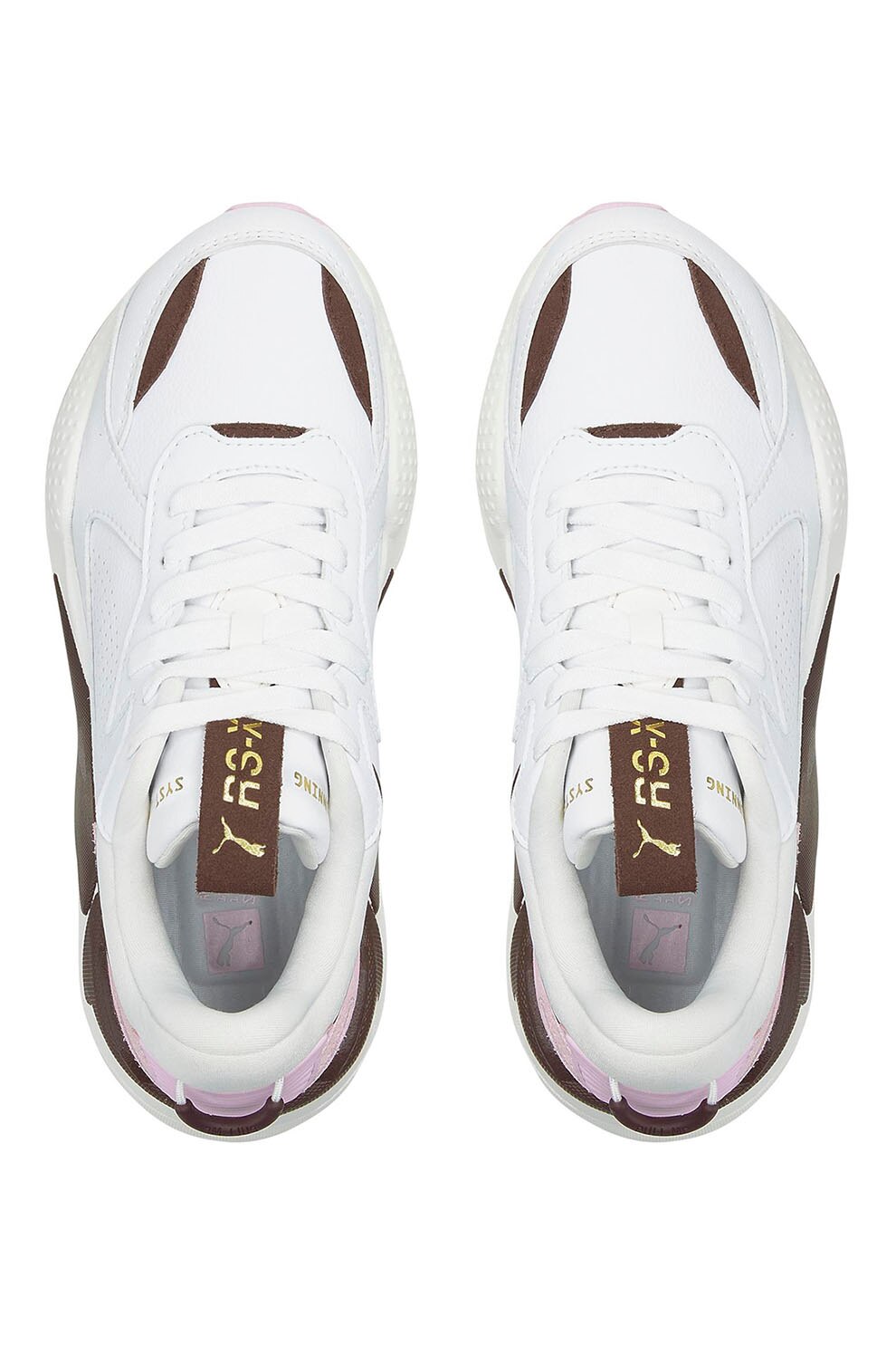 Puma, Спортни обувки RS-X Preppy с цветен блок и перфорации, Бял ...