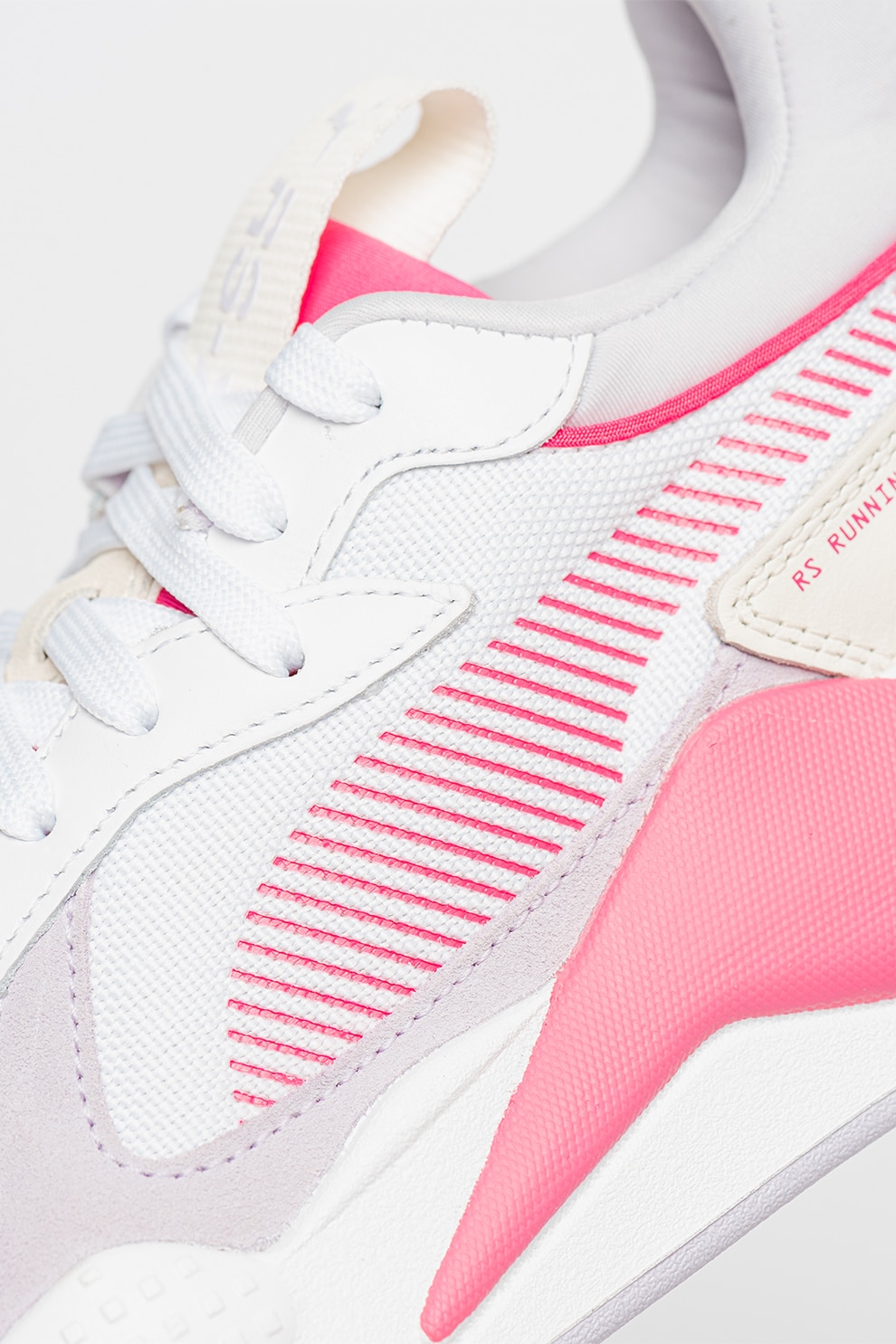 Puma, Pantofi sport unisex cu insertii din plasa RS-X Reinvention, Alb ...