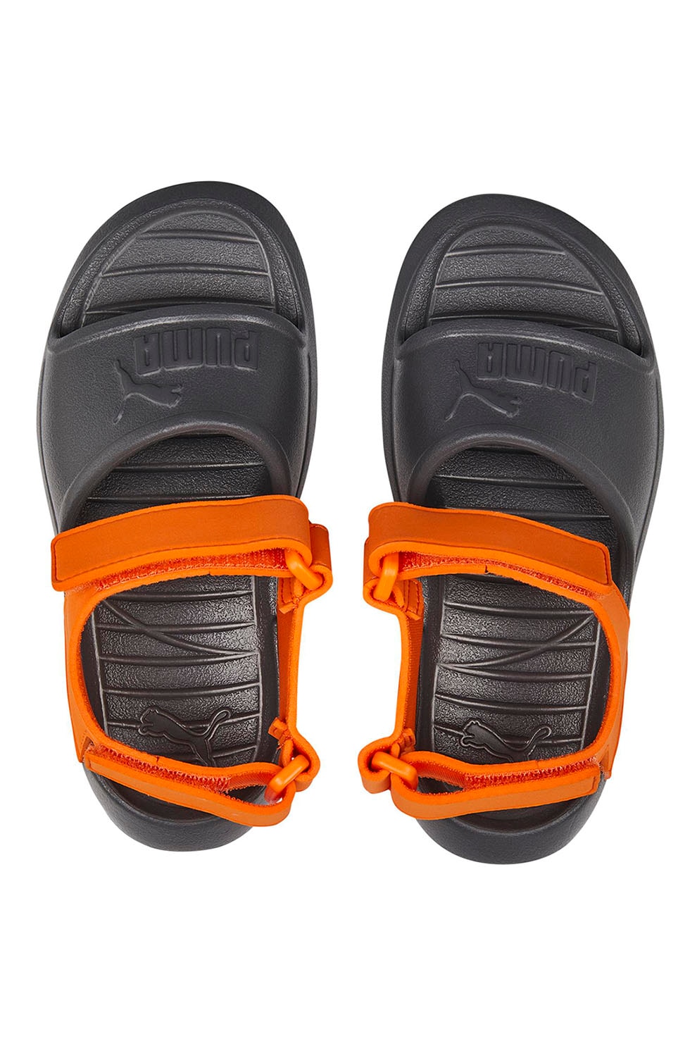 Puma, Sandale cu inchidere velcro Divecat V2 Injex, Portocaliu, Gri ...