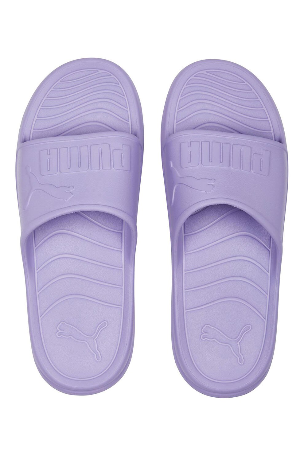 Puma, Papuci unisex cu logo in relief Popcat 20, Violet deschis, 5 ...
