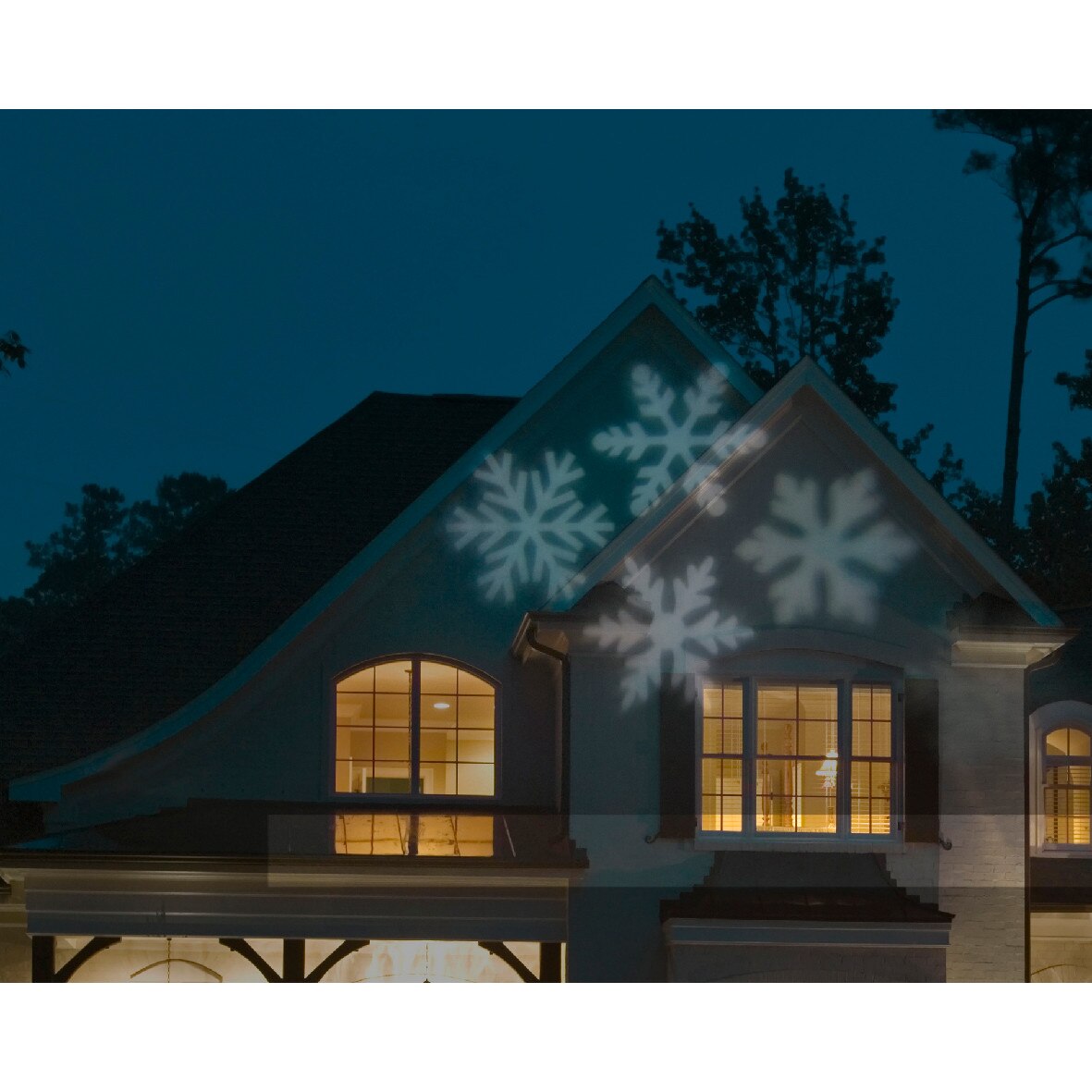 Proiector laser de Craciun, Kaemingk, Model Fulgi, Exterior, Alb Rece ...