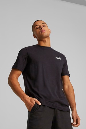 Puma, Памучна тениска с лого, Черен, 3XL - eMAG.bg