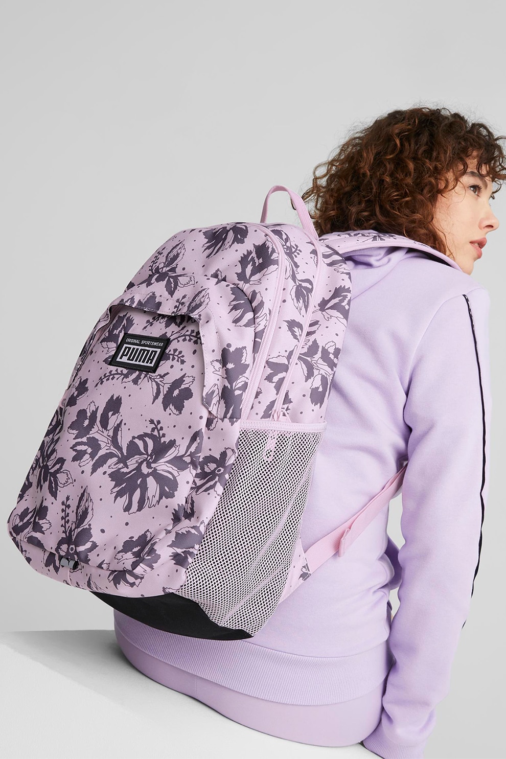 Puma, Rucsac unisex cu imprimeu Academy, Violet, Roz - eMAG.ro