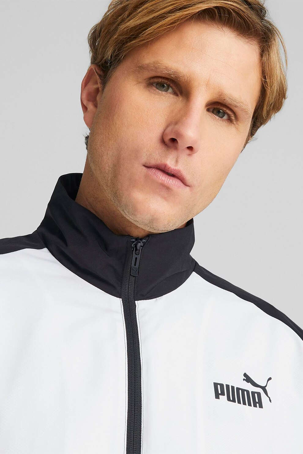 Puma, Trening cu guler scurt, Alb, Negru, L - eMAG.ro