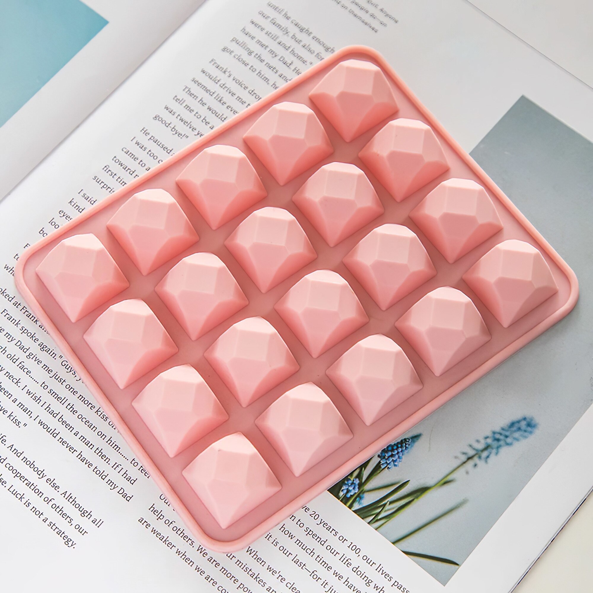 Forma Silicon pentru Ciocolata, Diamante, 20 Matrite Bomboane, Jeleuri ...