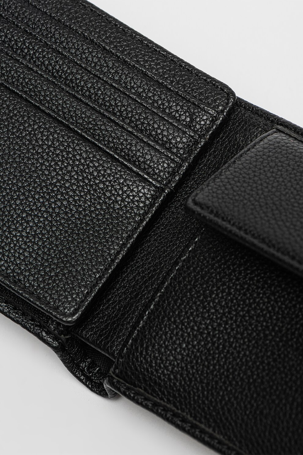 BOSS, Portofel pliabil de piele ecologica Ray, Negru - eMAG.ro