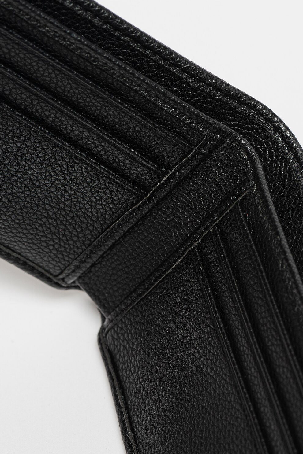 BOSS, Portofel pliabil de piele ecologica Ray, Negru - eMAG.ro