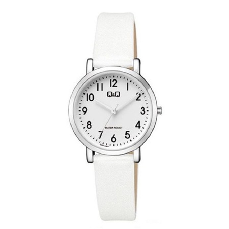 Ceas dama Q&Q Q58A-008, cadran alb, curea alba - eMAG.ro