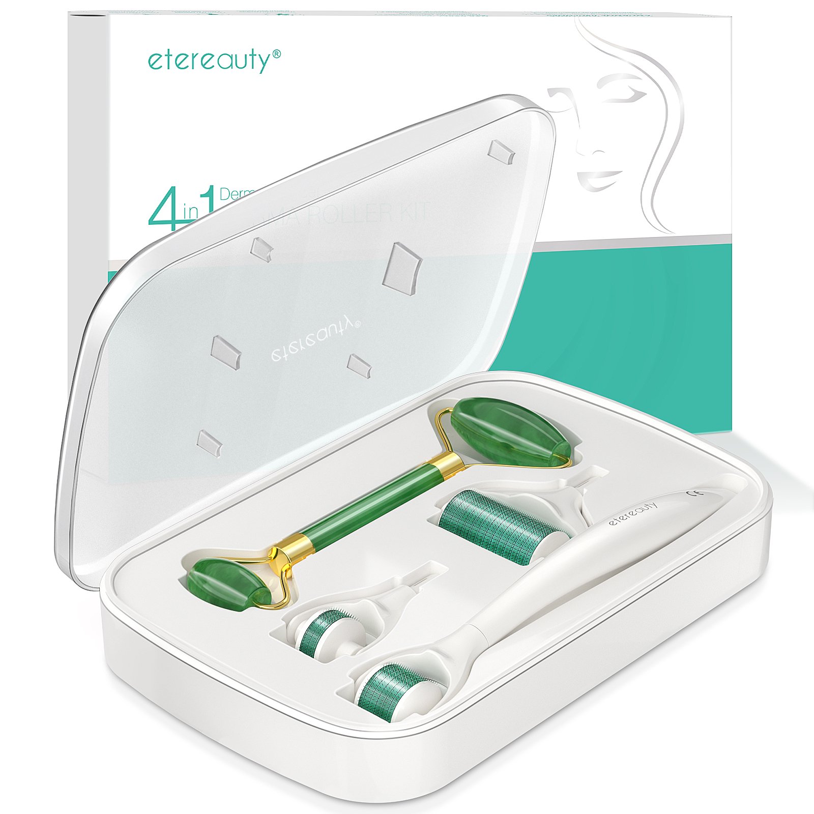 Kit de masaj facial pentru ingrijirea pielii ETEREAUTY 4 in 1 Derma ...