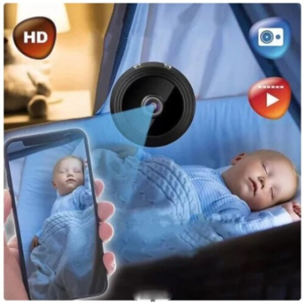 Mini Camera Spion EDAR® Pentru Supraveghere, Wifi, Magnetica, HD ...