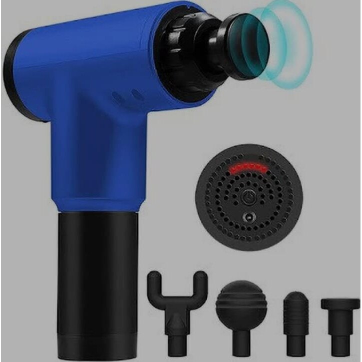 Aparat de masaj Gun cu 4 capete pentru dureri musculare si reumatism ...