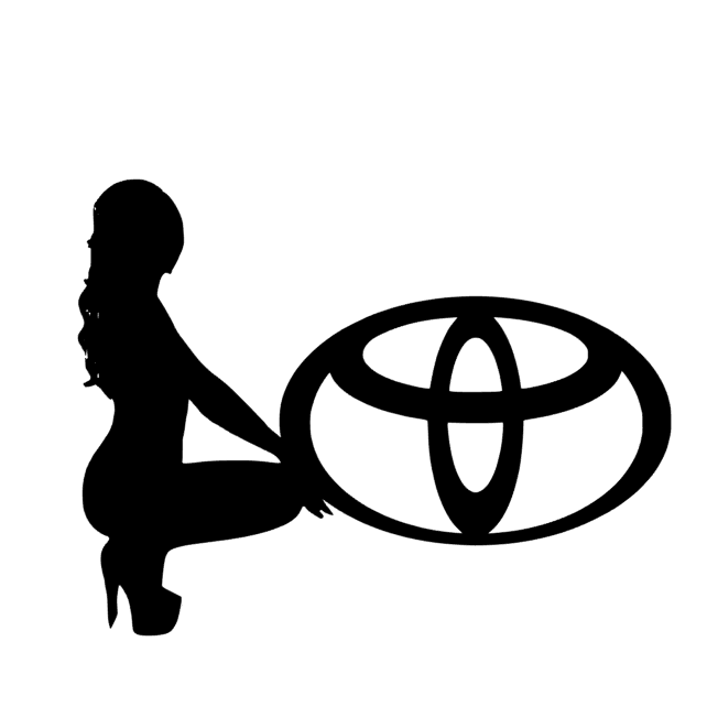 Sticker Toyota Sexy 3 Dimensiune 15 Cm Culoare Alb Emagro