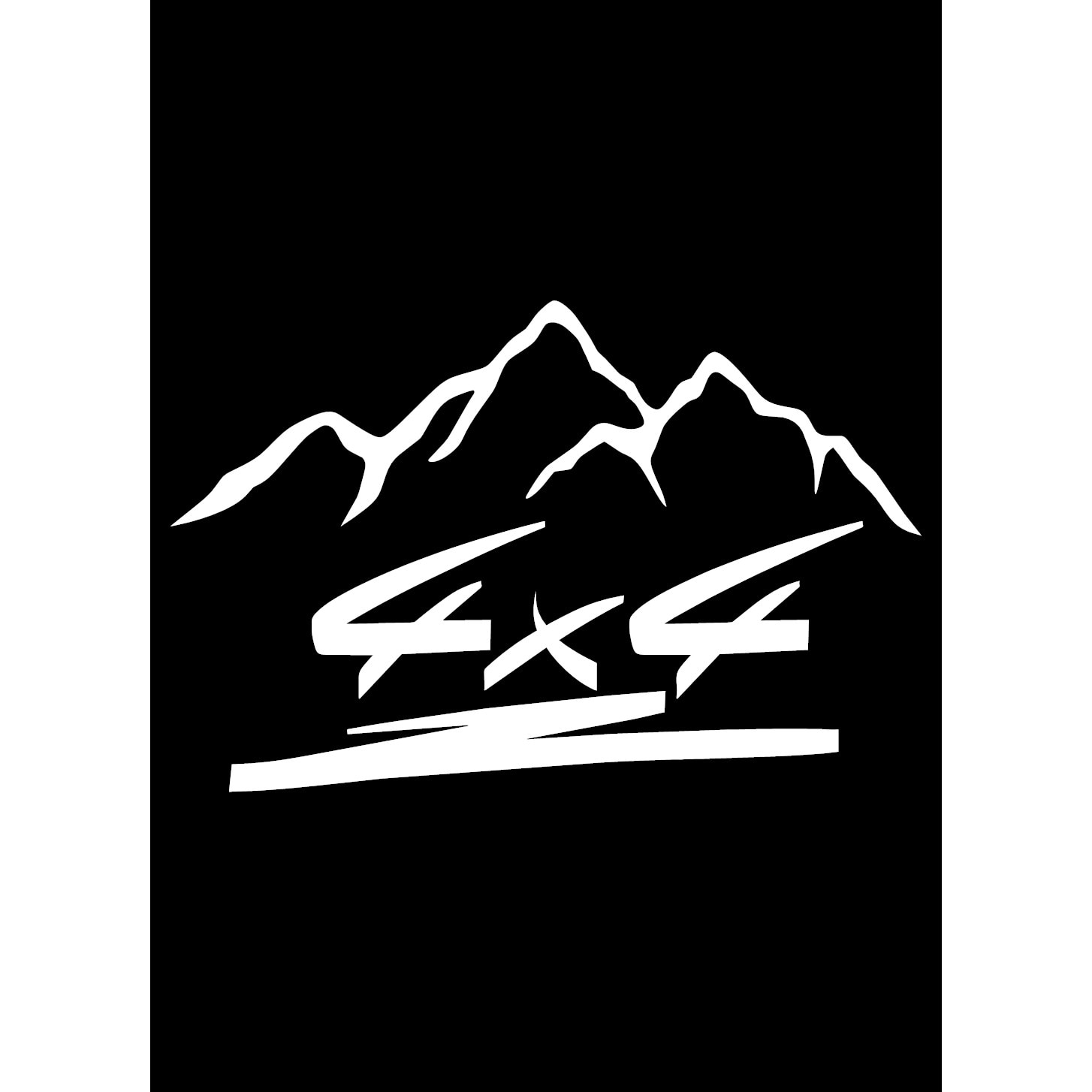Sticker, 4x4 Mountains 2, Alb, 40cm - eMAG.ro