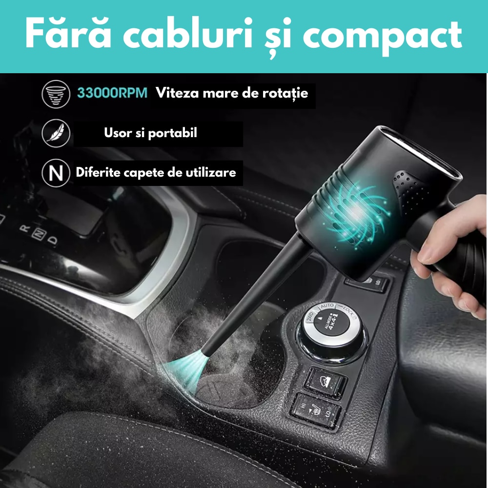 Suflanta aer, pentru indepartare praf PC, Par de animale, Tastatura ...