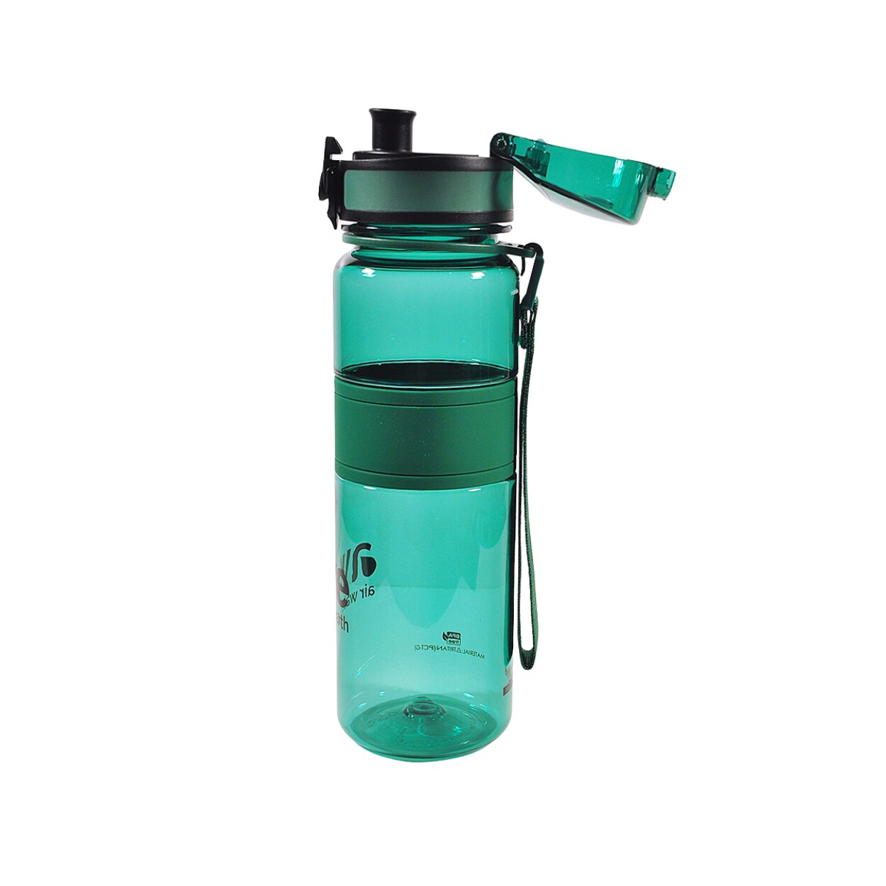 Sticla de apa sport AWE, ecologica, fara BPA, verde, transparenta, 500 ...