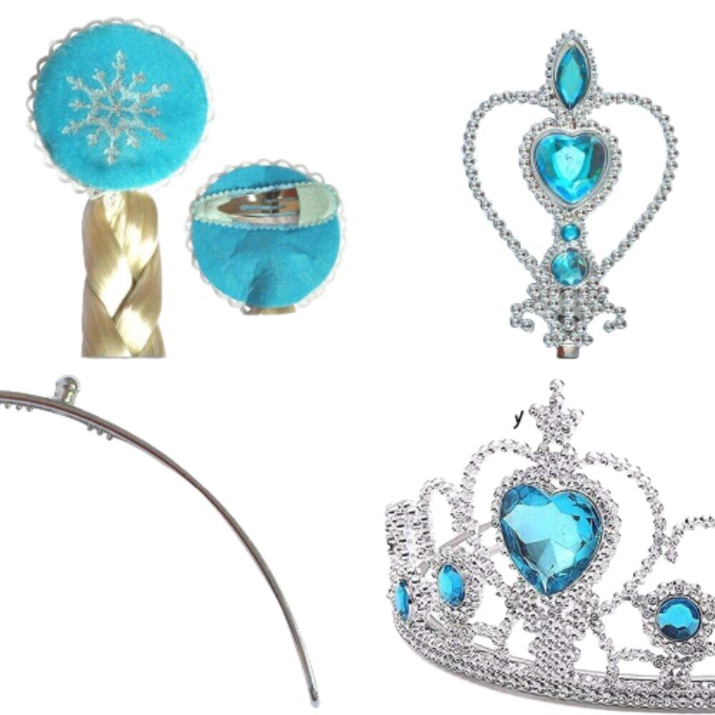 Set accesorii Printesa Elsa, codita, diadema si bagheta magica, 32 cm ...