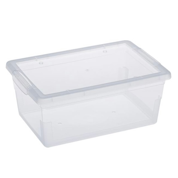 Set 4 cutii depozitare cu capac, transparent, 6 l, 34 x 21 x 12 cm ...