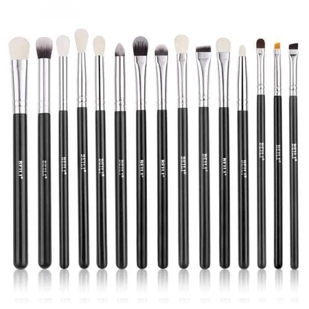 Set 15 Pensule Make-up pentru ochi, Beili, Par natural - eMAG.ro