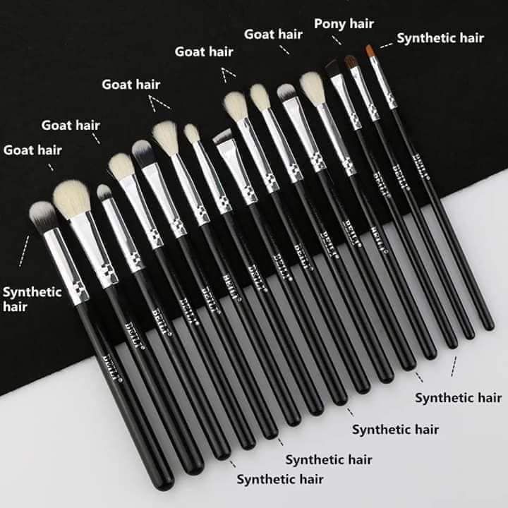 Set 15 Pensule Make-up pentru ochi, Beili, Par natural - eMAG.ro