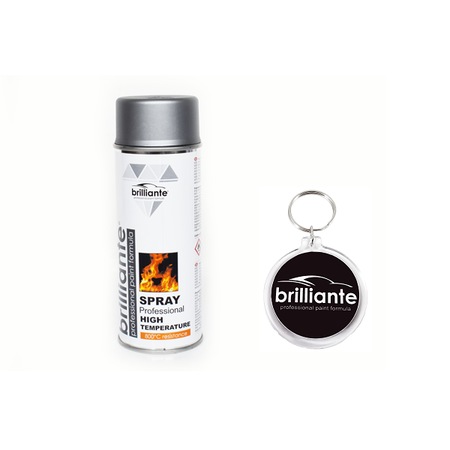 Set Vopsea Spray Temperaturi Inalte Argintiu 400Ml cu Breloc Brilliante ...