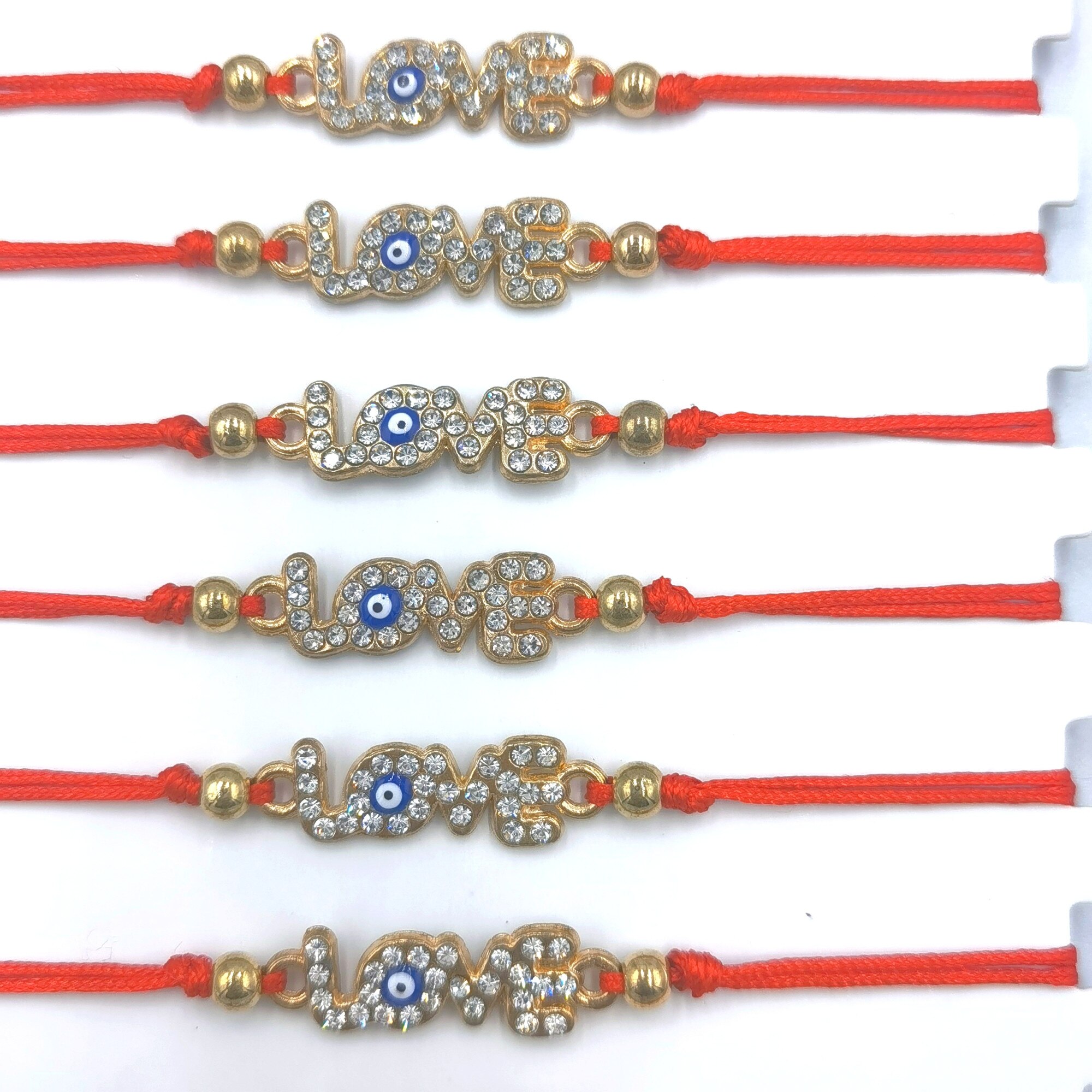 Set 12 bratari martisoare, NEVERMORE, Cristale LOVE, Marime reglabila ...