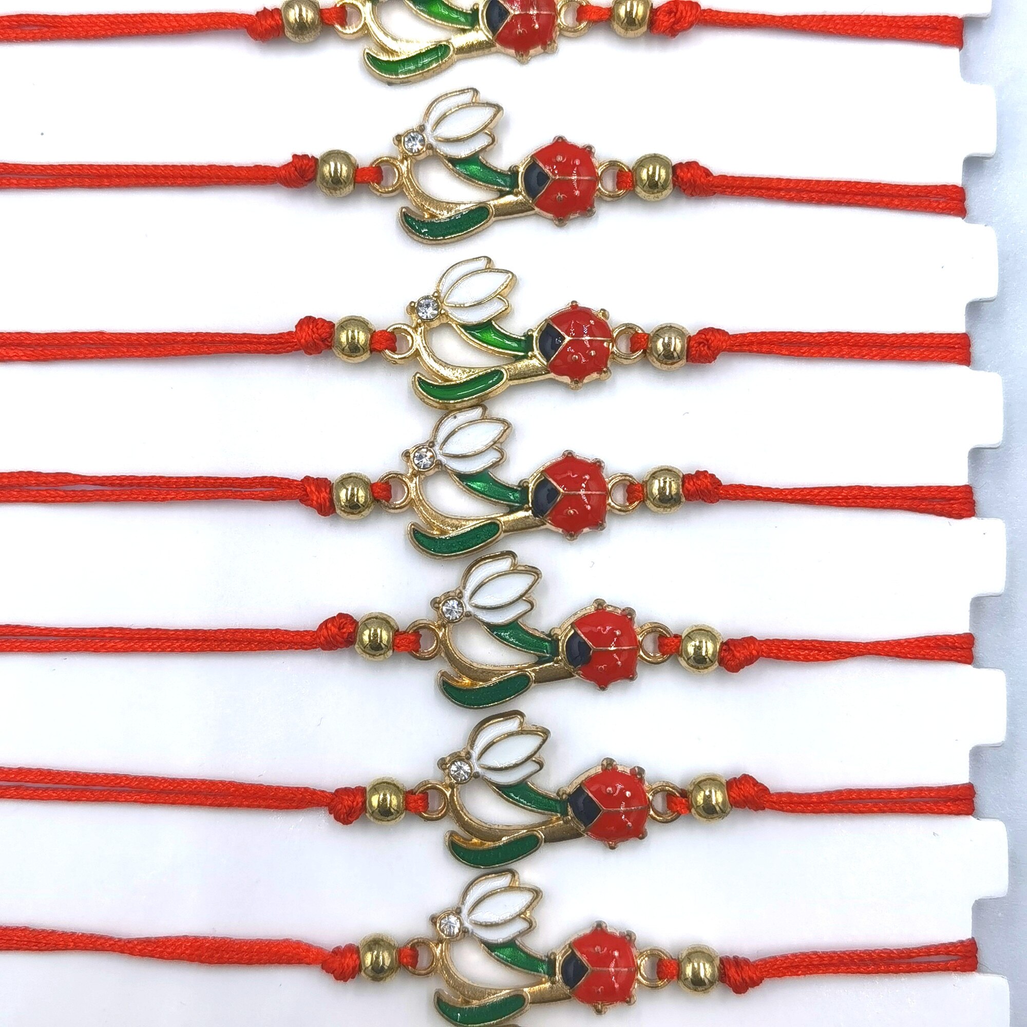 Set 12 bratari martisoare, NEVERMORE, Ghiocei cu buburuza, Marime ...