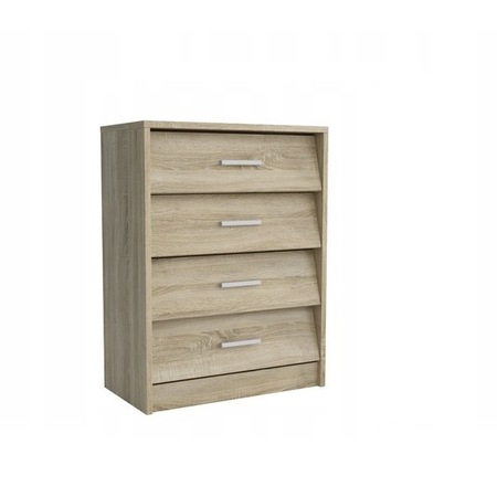 Pantofar hol, cu 4 usi rabatabile, 4 rafturi, 80x60x33 cm, stejar ...